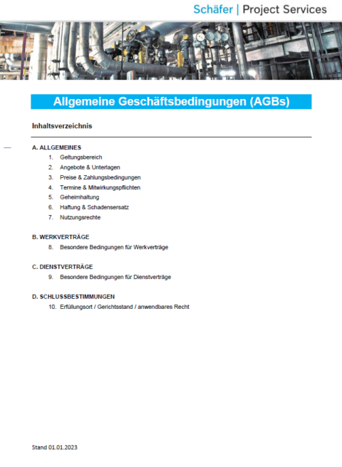 Schäfer | Group - AGB